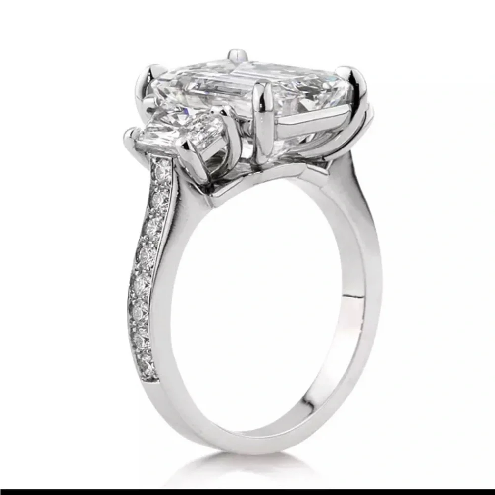 Fashion Jewelry | Jewelry | New Square Cut Princess Baguette Emerald ...